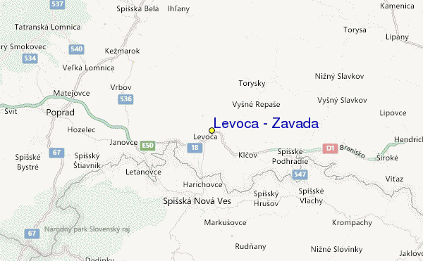 Guide de Station de Ski de Levoča - Závada, Carte & hébergement ...
