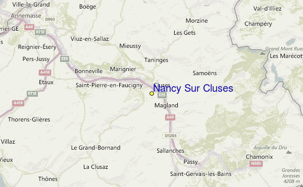 Guide de Station de Ski de Nancy Sur Cluses, Carte & hébergement ...