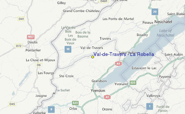Guide de Station de Ski de Val-de-Travers / La Robella, Carte ...